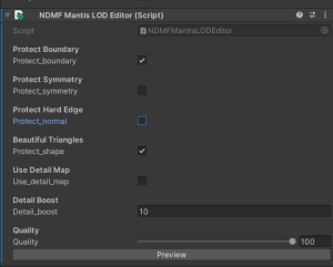 非破壊でポリゴン削減！ Mantis LOD EditorのNDMF化ツールを紹介！ | メタカル最前線